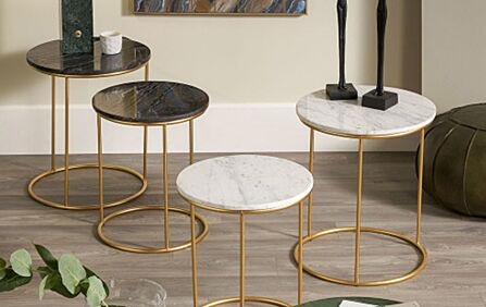 Pacific Lifestyle Milly Marble S/2 Tables | JB Furniture